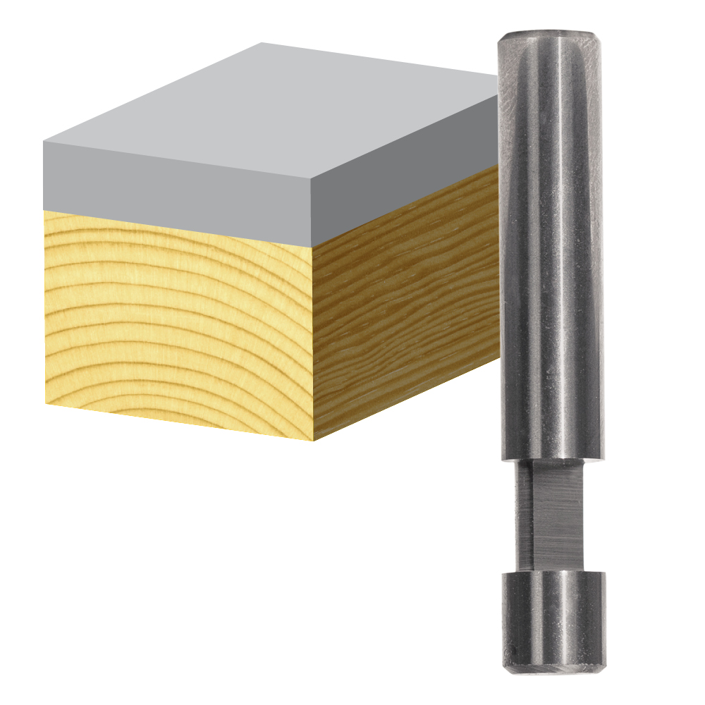 Single Flute with Pilot Flush Trimming Bit Solid Carbide